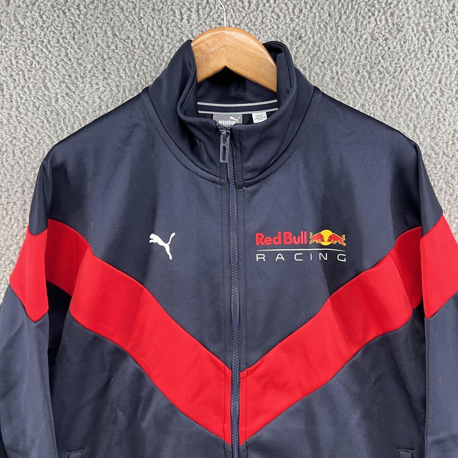 Puma Red Bull Racing Track Jacket Mens Large Navy Red… - Gem