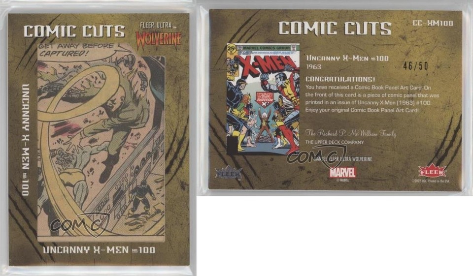 2023 Fleer Ultra Wolverine Comic Cuts 46/50 Uncanny X-Men #100 #CC ...