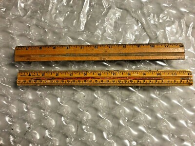 VINTAGE ORIGINAL SENCO & WESTCOTT WOOD RULERS 12" LONG STANDARD ...