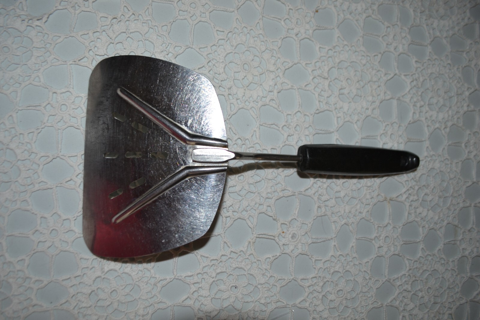 Vintage Stainless Slotted Foley Spatula Large Wide Turner Pancake ...
