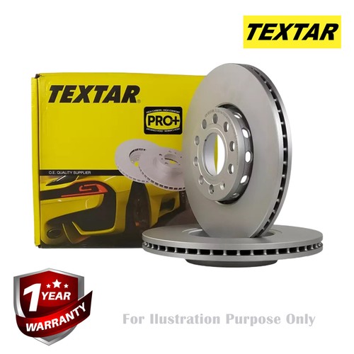 Textar Genuine OE Brake Discs Pair Coated High-Carbon Vented Front ...
