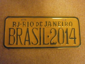BRAZIL RIO DE JANEIRO SOUVENIR # BRAZIL 2014 LATER TYPE RARE LICENSE ...