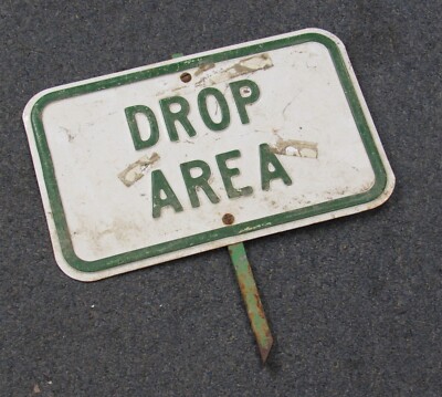 Vintage Metal Golf Drop Area Course Sign 13 7/8" x 9" | eBay