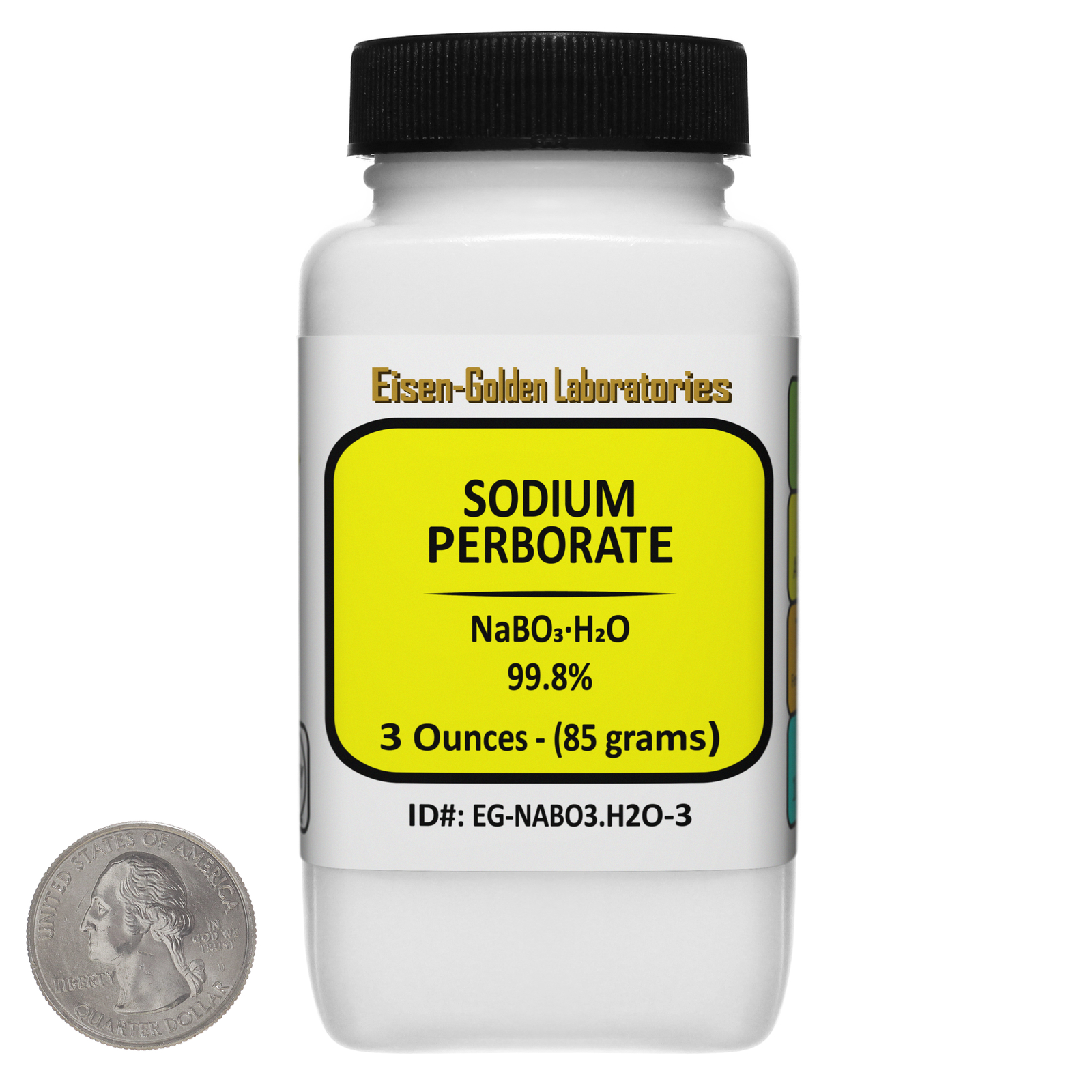 Sodium Perborate [NaBO3.H2O] 99.8% ACS Grade Granules 3 Oz in a Bottle ...