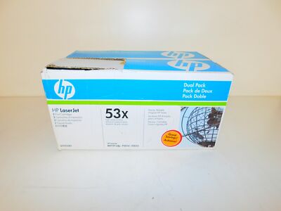HP 53X Q7553XD Toner LaserJet Printer Ink NEW Dual Pack Sealed - NEW ...