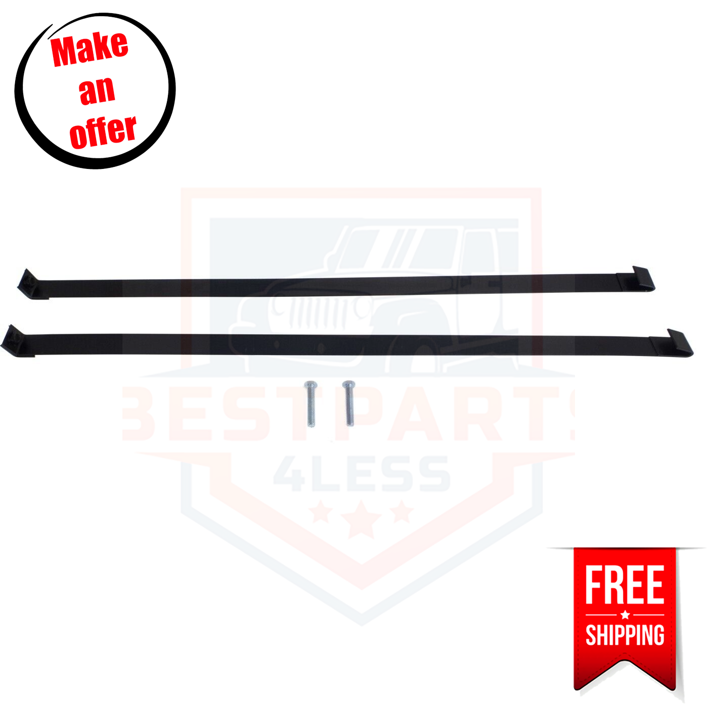 JC Whitney Fuel Tank Strap Set of 2 length 35 in for 70-74 Chevrolet ...