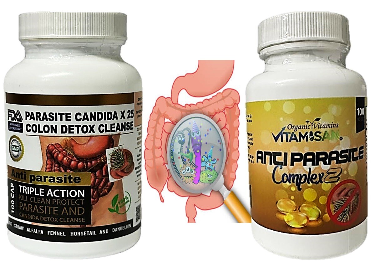 kit parasite cleanse capsules Colon detox digestive health flush colon ...