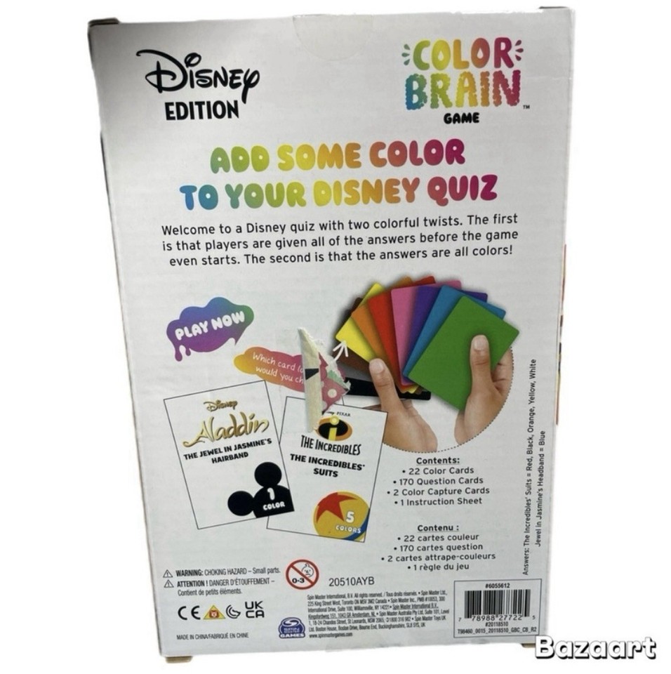 NEW "Color Brain" Disney Edition GAME - SEALED - Guess The Color ...