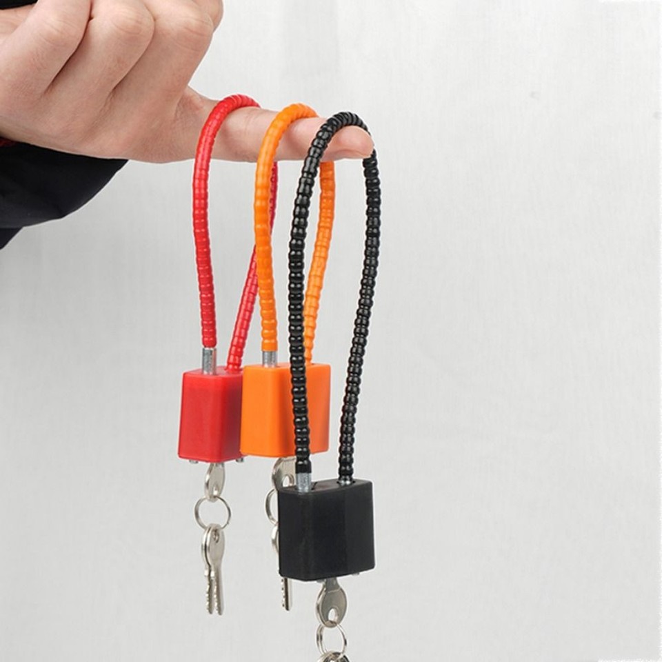 Adjustable Safely Lock Anti-theft Helmet Lock Universal Steel Wire ...