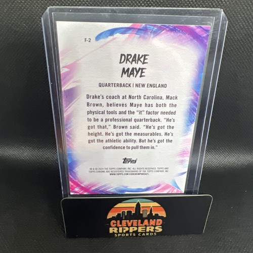 2024 Topps Chrome Finesse Drake Maye Rookie Card #F-2 RC New England | eBay