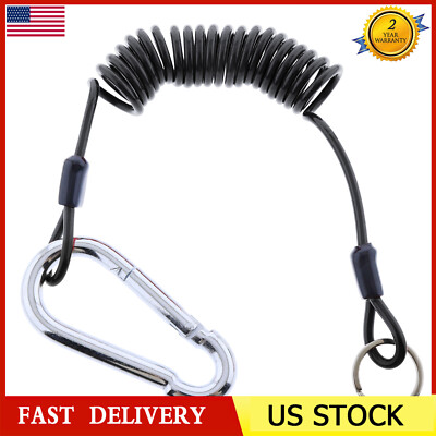 6 Foot Trailer Breakaway Cable Coiled Safety Cables For RV Emergency ...
