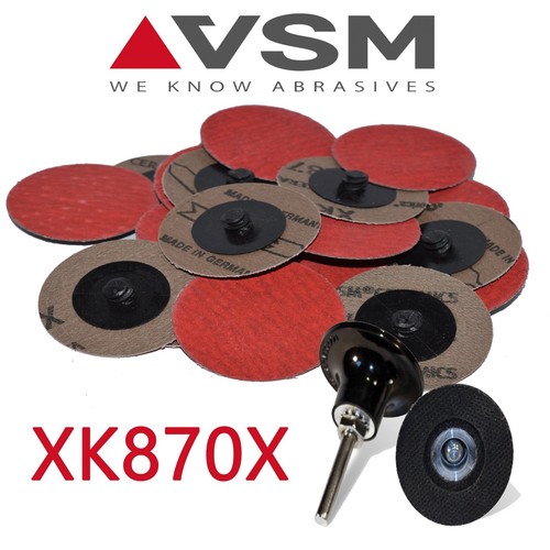VSM XK870X Schleifscheiben Ø50 + Stützteller ROLOC COMBIDISC KERAMIK ...