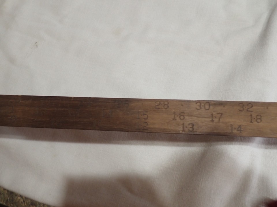 Vintage Lufkin Rule Tree Log Scale Stick Tree Scale Stick Brass Tip End ...