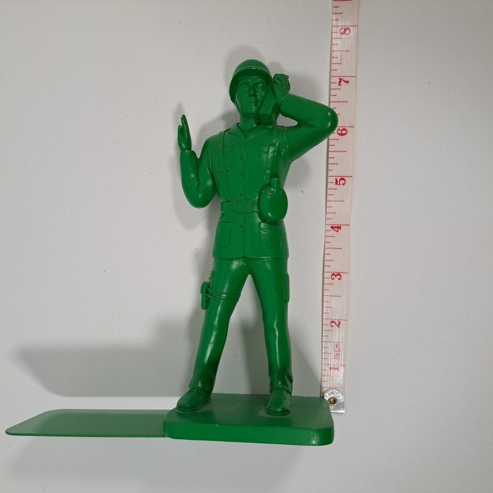 Toy Soldier Bookend Green Army Men Gift Single Toy Story Book End 7.5 ...