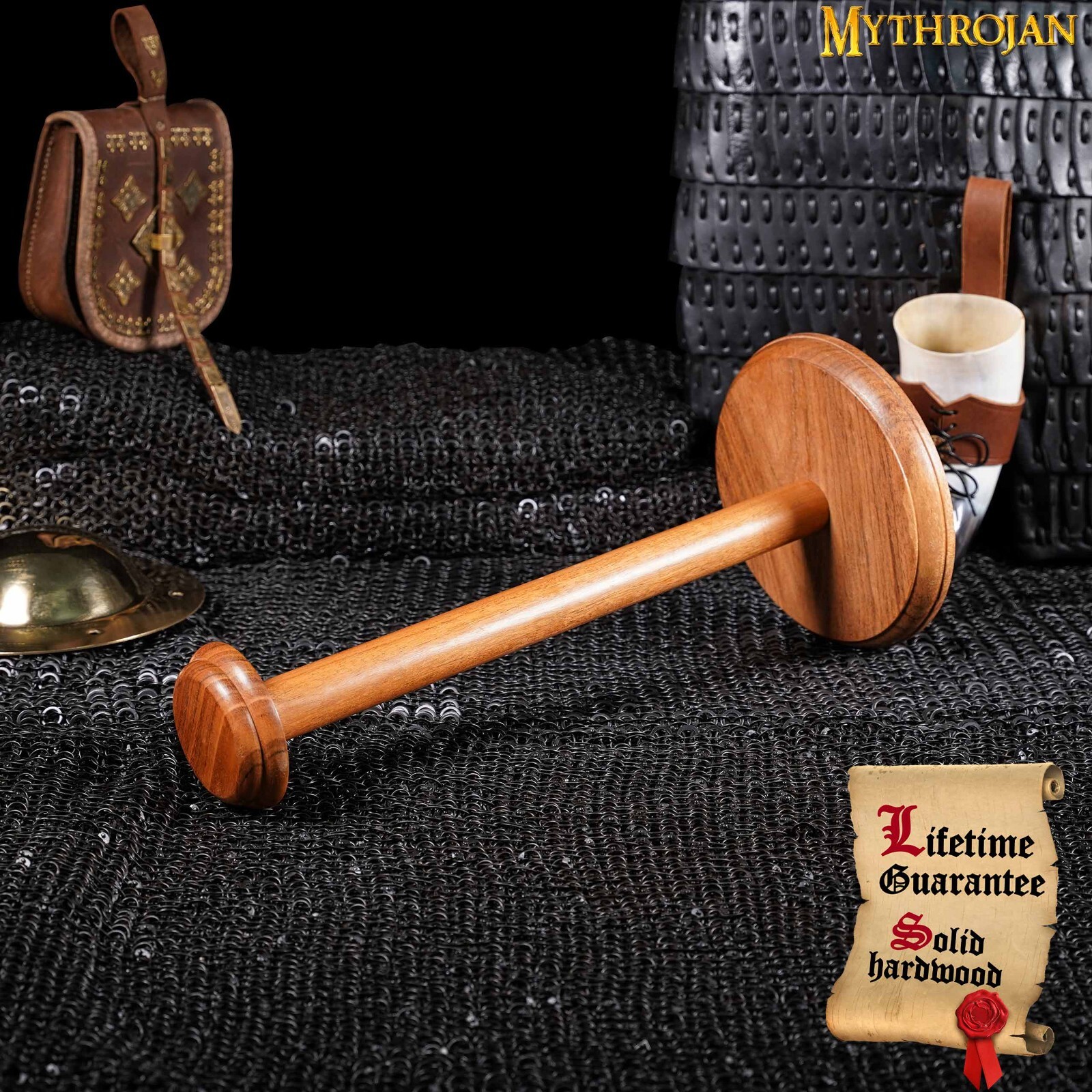 Wooden Armor Helmet Stand Hat Stand Table Top Medieval Display Stand 13 ...
