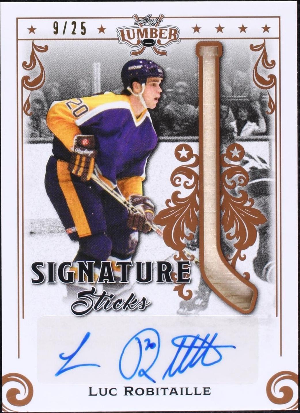 2021-22 Leaf Lumber - Signature Sticks Luc Robitaille #SS-LR1 Bronze ...