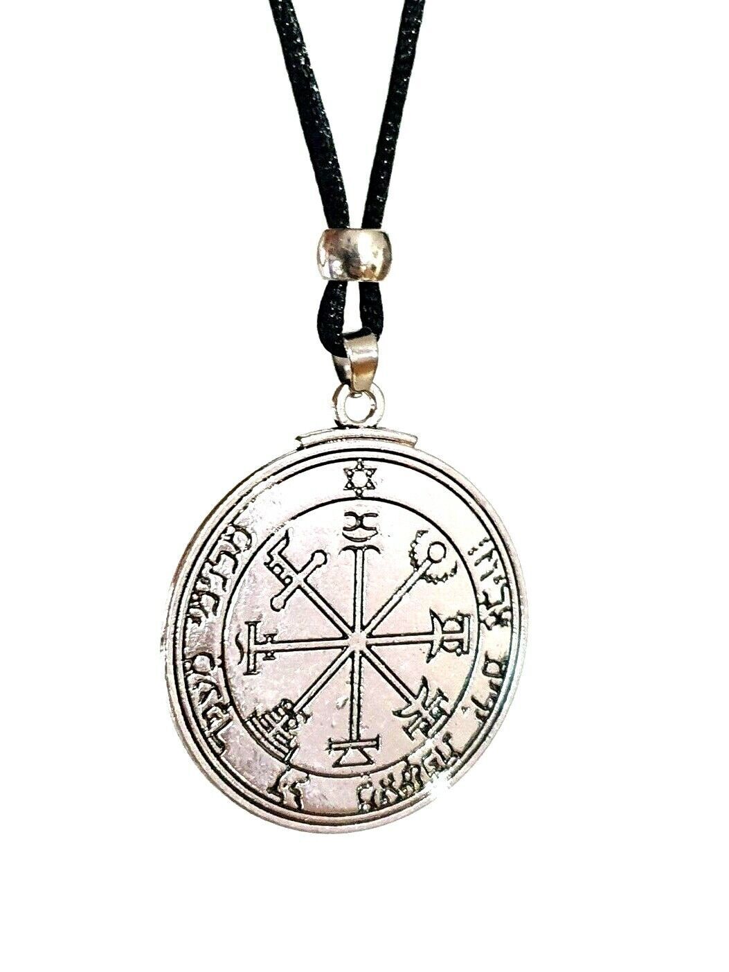 7th Pentacle of Jupiter Necklace Pendant Solomon's Magical Bead Cord ...