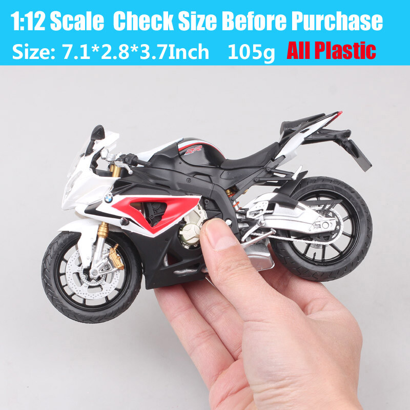 Automaxx 1/12 Scale BMW S 1000RR Super Bike Plastic Motorcycle Model ...