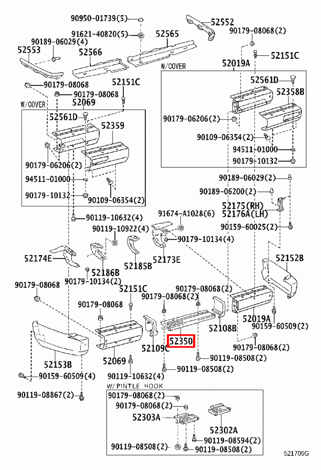 Genuine Toyota LandCruiser HZJ75 FZJ75 FJ75 BJ73 Troopy Rear Bumper ...