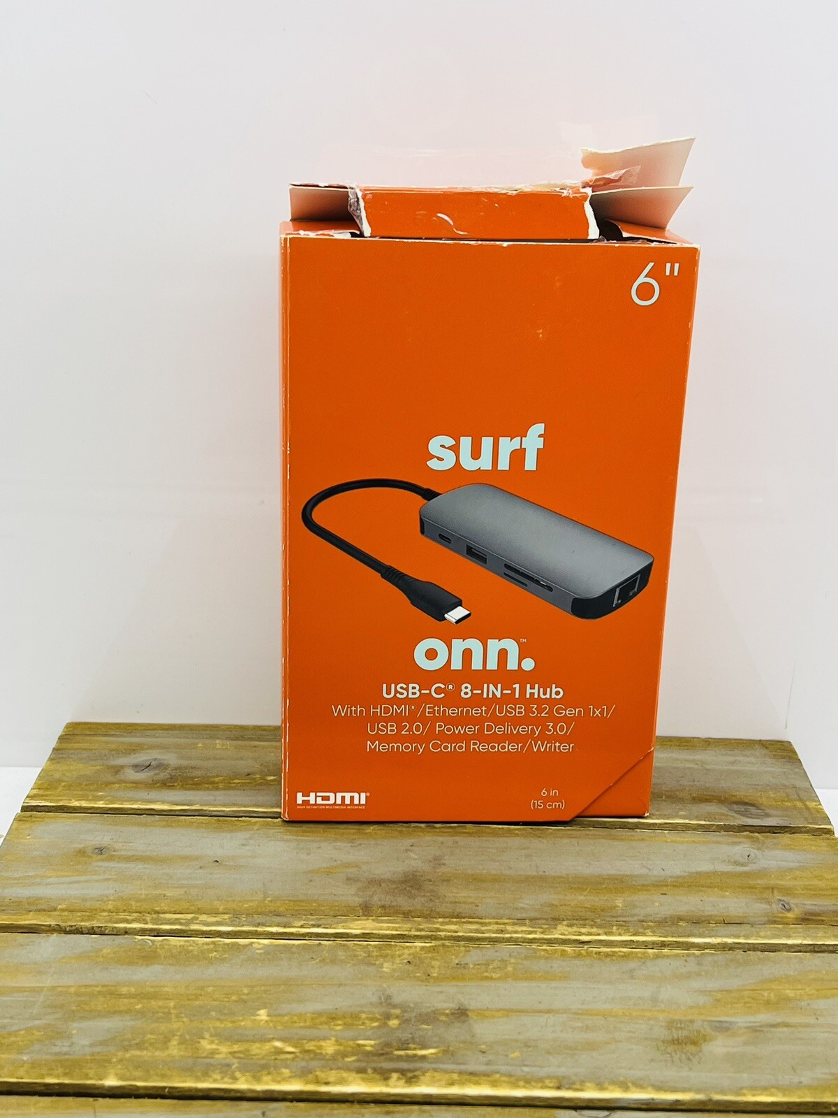 ONN Surf 8-in-1 USB-C Adapter with Gigabit Ethernet, USB 3.0 & HDMI ...
