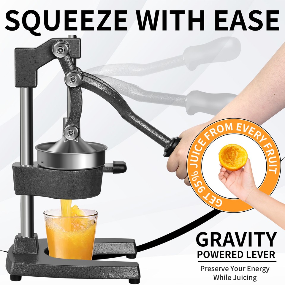 Manual Fruit Juicer Commercial Grade Citrus Orange Lemon Juice Squeezer ...