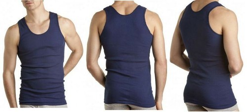 Mens Bonds 3 Pack White Navy Chesty Singlets Men's Singlet - Plus Size ...