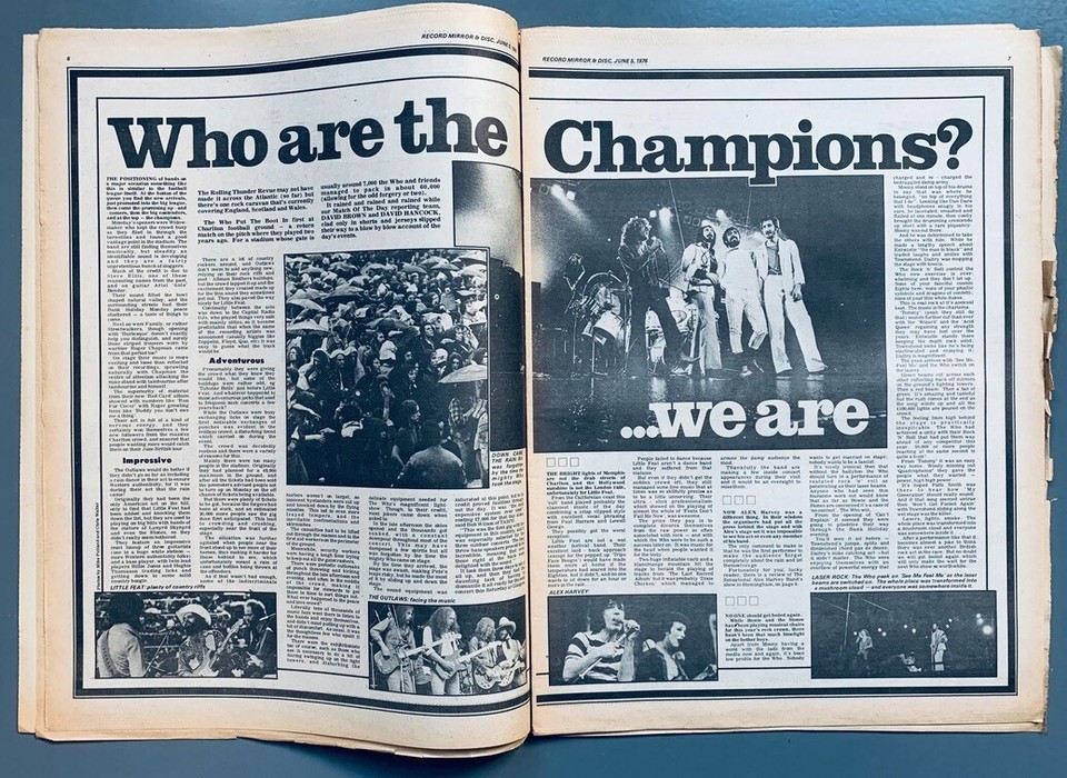 1976 UK MAGAZINE THE WHO CONCERT CHARLTON Pete Townshend Daltrey PUT ...
