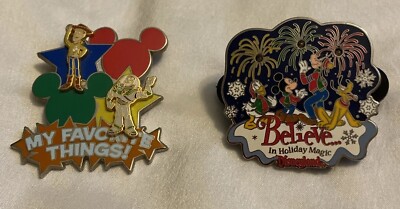 Disney Pins Set of 2 , 2002 Buzz & Woody, Believe in Holiday Magic Lim ...