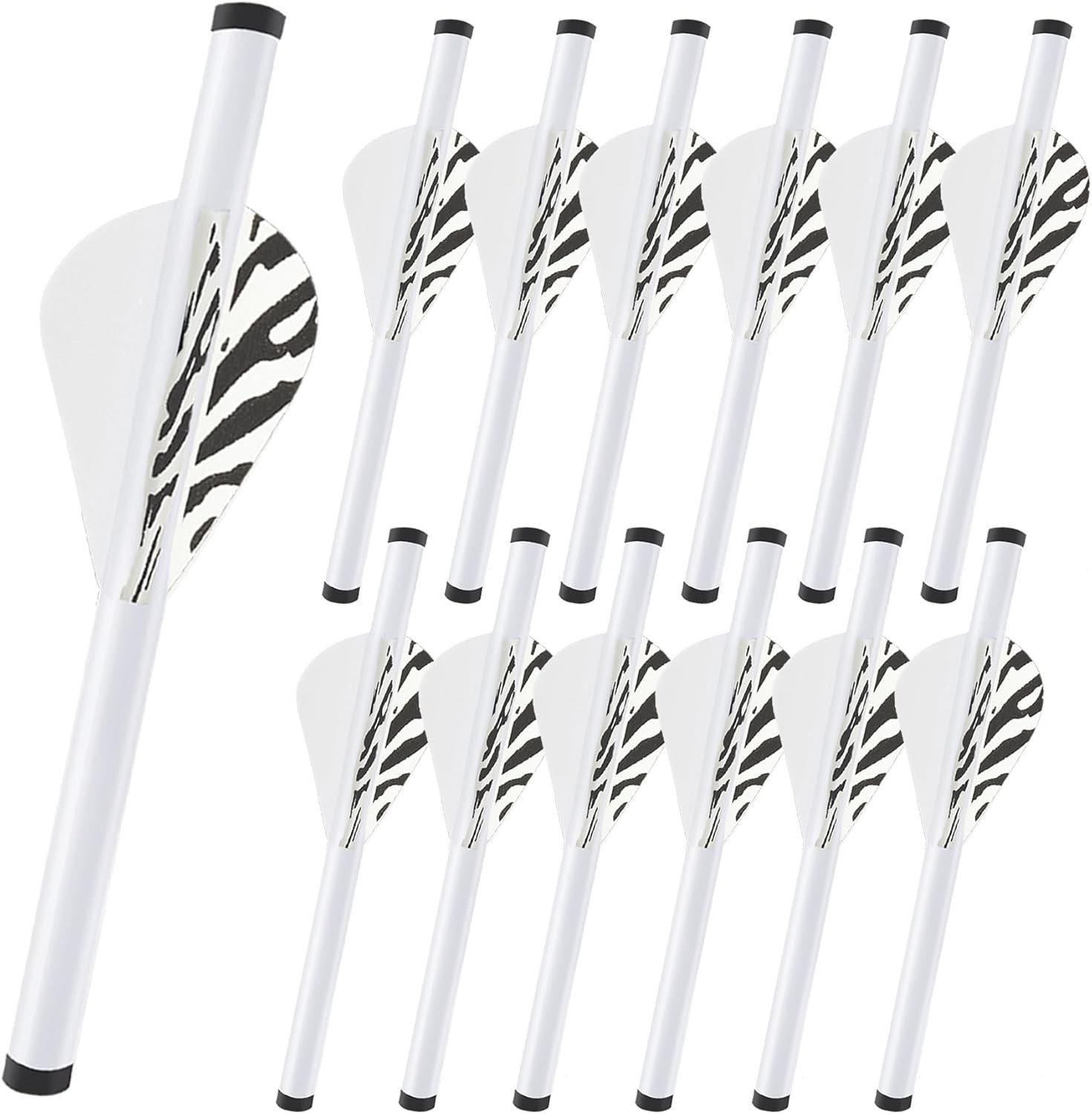 12 Packs Arrow Fletching with 2 Inch Arrow Vanes, Shrink Fletch Stretch ...