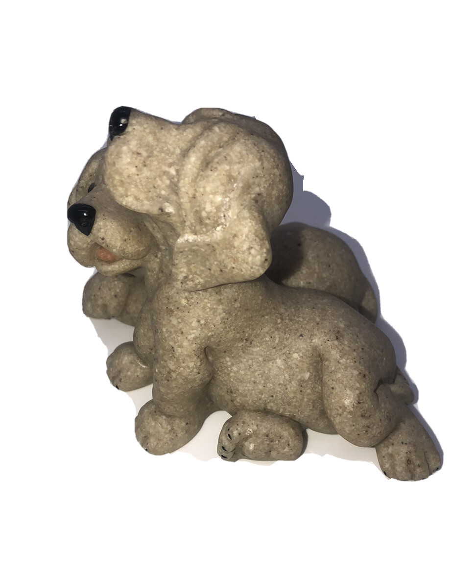 2001 Second Nature QUARRY CRITTERS Pebbles & Patch Hugging DOGS ...