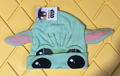 Disney Star Wars The Mandalorian The Child Baby Yoda Flip-Down Beanie ...