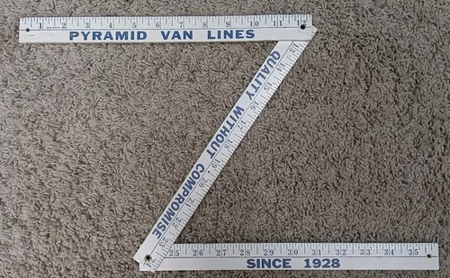 Vintage Advertising Folding Yard Stick Pyramid Van Lines RETRO GIFT | eBay