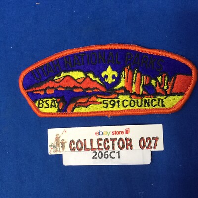 Boy Scout CSP Utah National Parks Council Shoulder Patch S-2 Very Dark ...