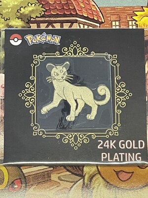 24k Gold Plated Pokémon Persian Sticker Pack Fresh | eBay