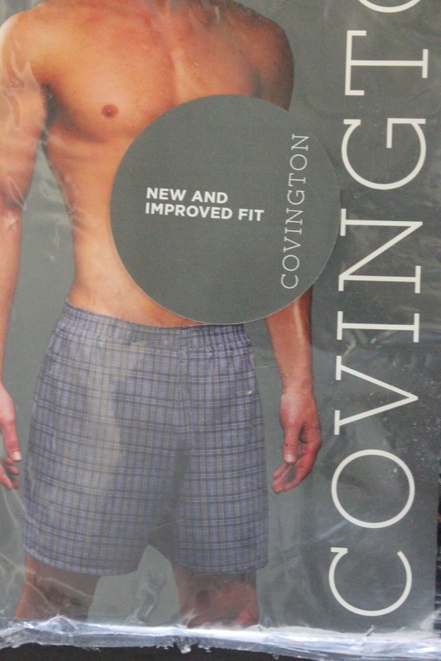 3 pack Woven Boxers COVINGTON COTTON Blend Men's Brief Trunks SMALL 28 ...