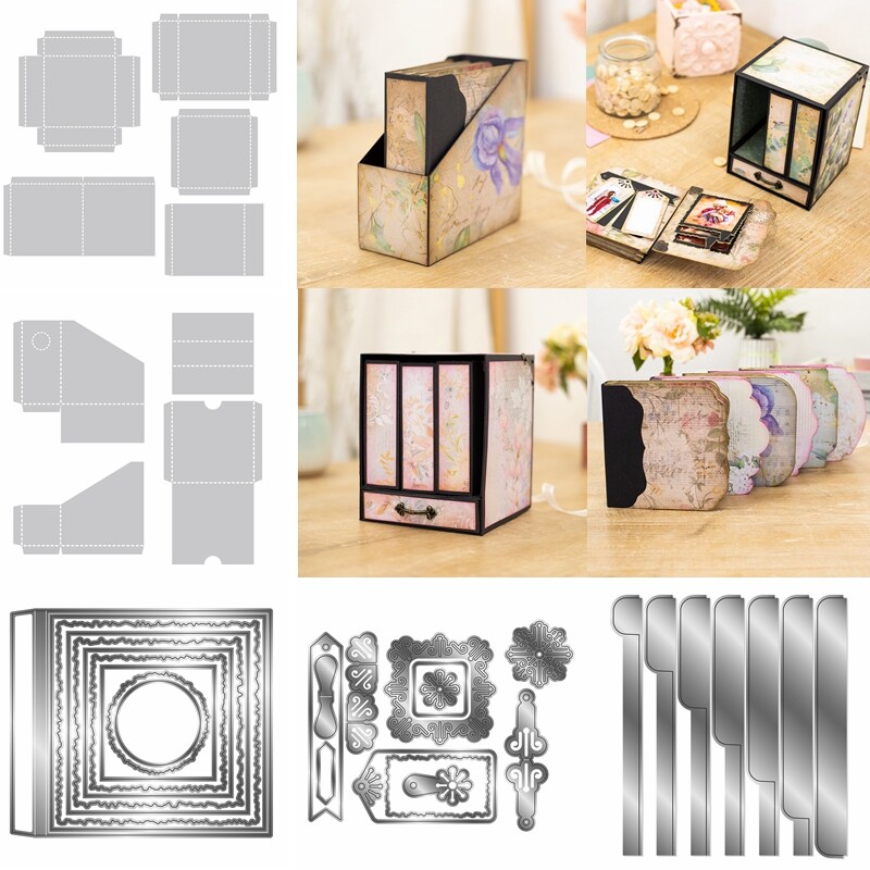 3D Box Metal Cutting Dies For DIY Scrapbooking Embossing Handmade Gift ...