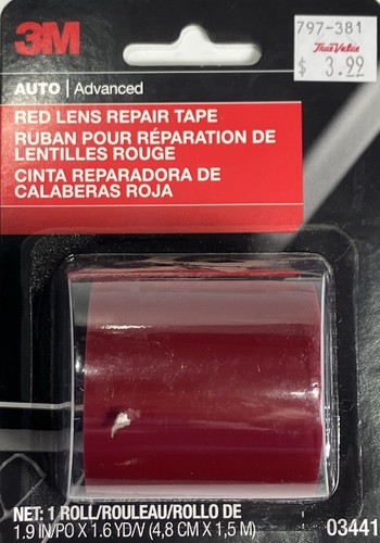 3M 03441 Red Lens Repair Tape Auto Advanced 1-7/8" X 60" 51131034419 | eBay