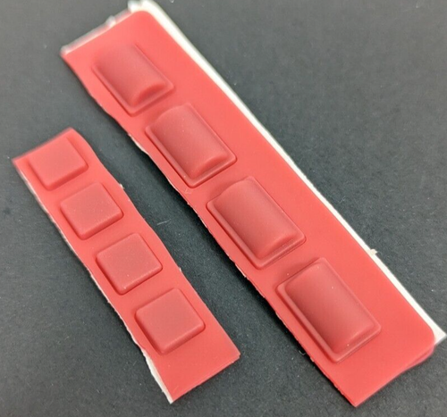 8 Pack of RED Silicone RUBBER FEET for NINTENDO WII Console Pads Covers ...