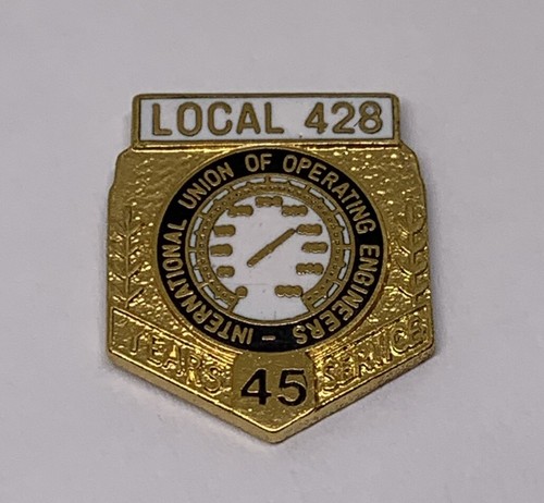 IUOE Union Operating Engineers Local 428 45 Year Service 10k Gold GF ...