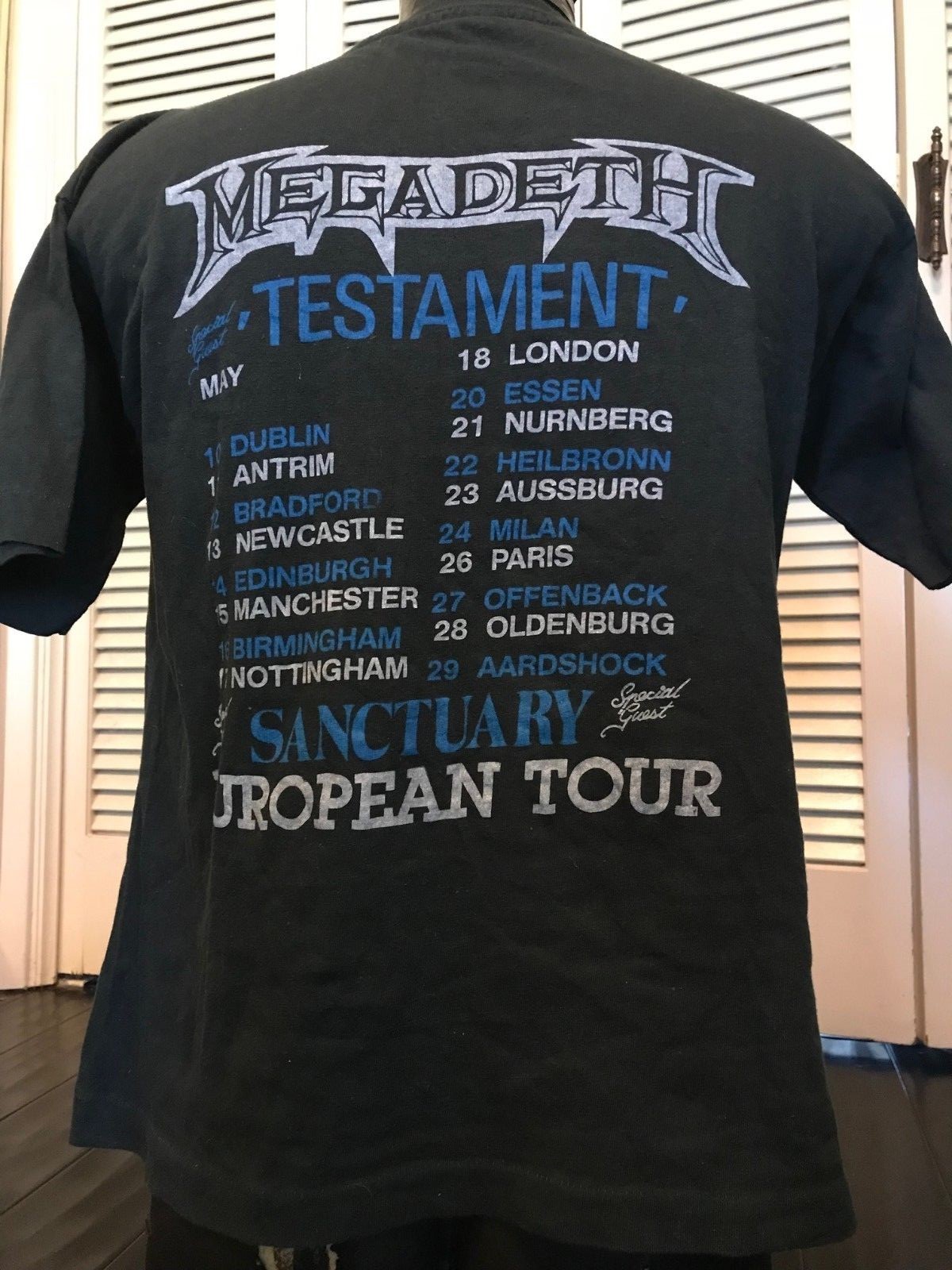 Rare 80's Testament Megadeth So What Tour Shirt Size … - Gem