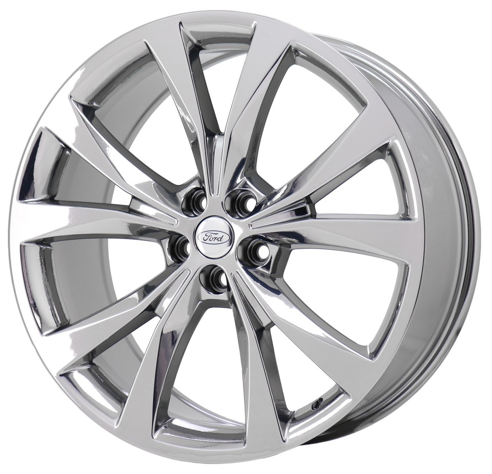 21" FORD EDGE PVD BRIGHT CHROME-C WHEELS RIMS FACTORY OEM 10048 2015 ...