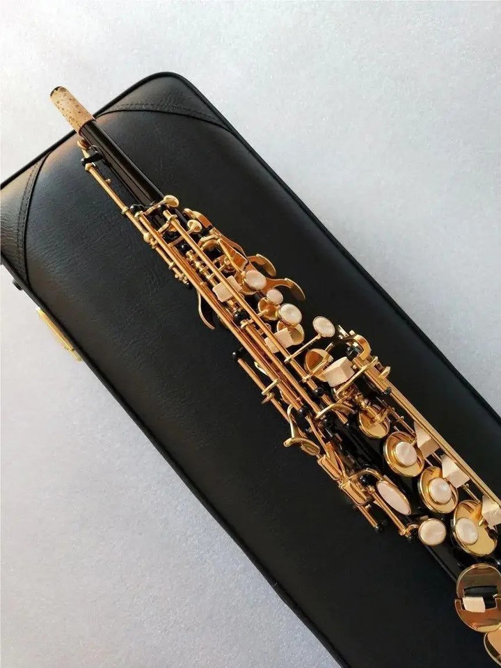 New S-901 straight Soprano saxophone Black Copper Bb sax With ...
