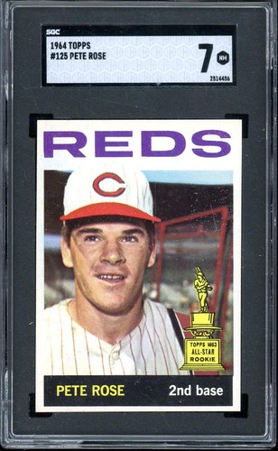 1964 Topps #125 Pete Rose Reds 2nd Year All-Star Rookie Cup SGC 7 NM ...