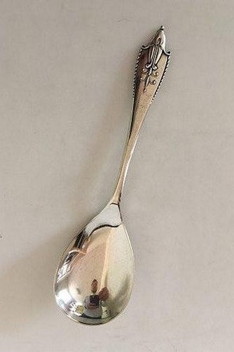 Georg Jensen Akkeleje Sterling Silver Large Serving Spoon No 115 | eBay ...