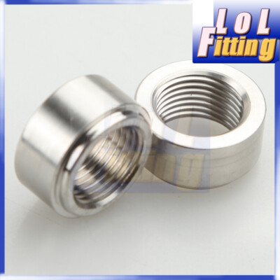 2PCS Weld O2 Sensor Bung 18mm x 1.5 M18 X 1.5 Mild Steel Nut fittings ...