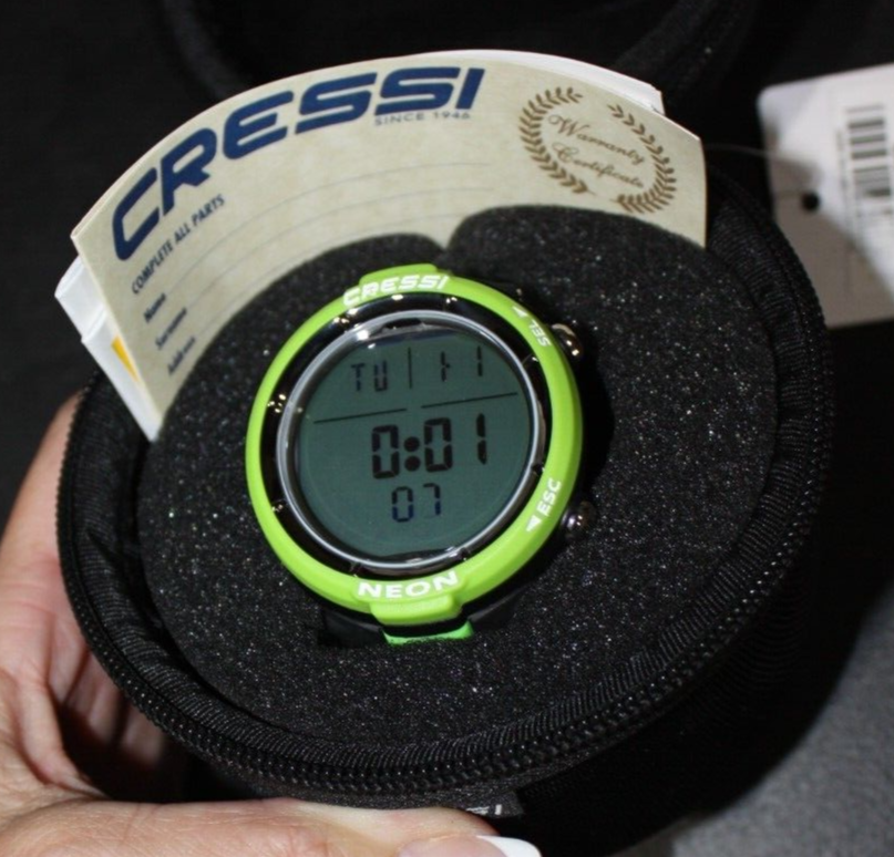 Cressi Neon Computer Green SCUBA DIVE WATCH | eBay