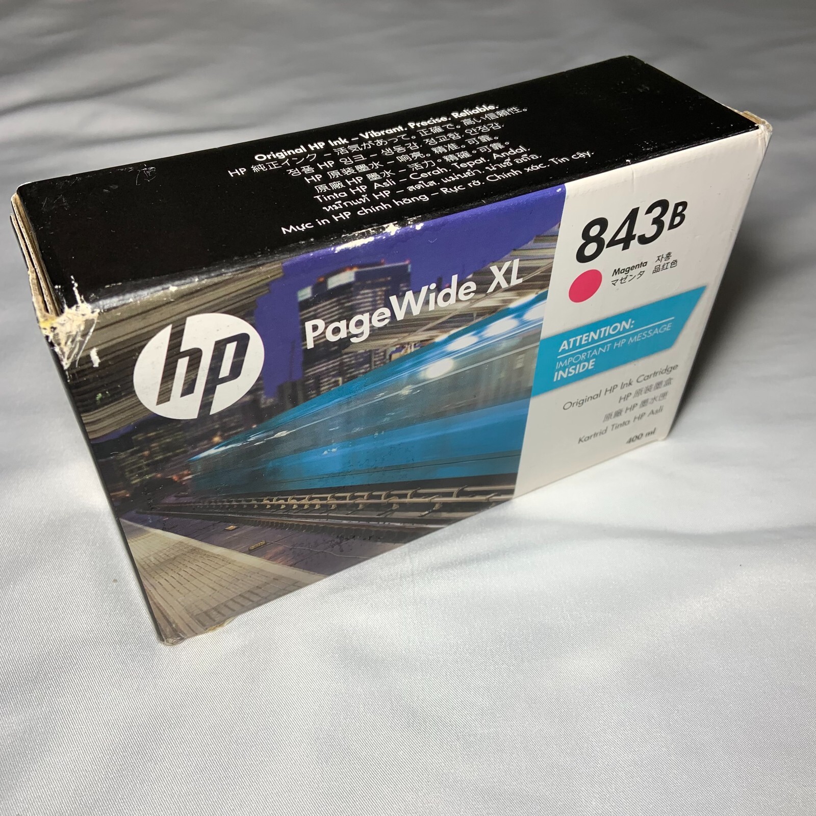 Genuine HP 843b Magenta Ink Cartridge / Pagewide XL /400ml. C1Q63A Exp ...