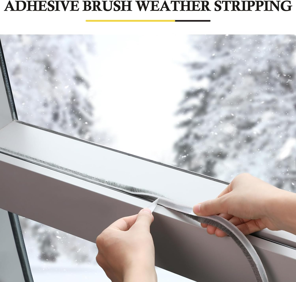 Weather Stripping Door Seal, Self Adhesive Brush Weatherstripping for ...