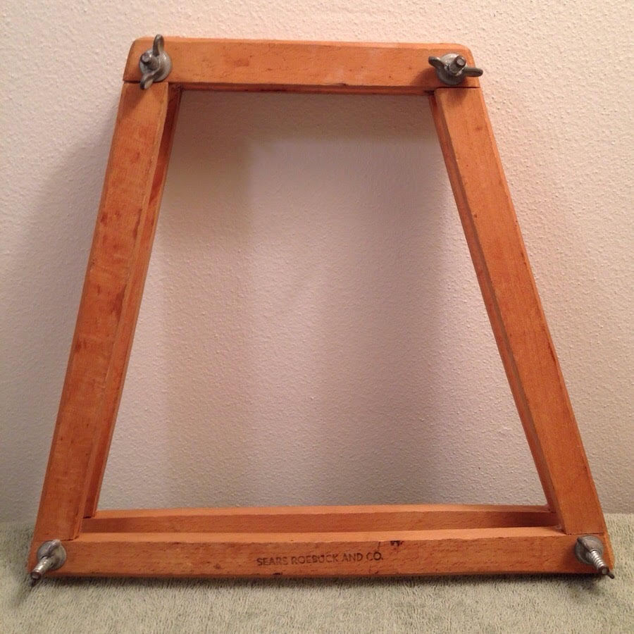 Vintage Wood Sears Roebuck and Co. Tennis Racket Press Frame Balls Net ...