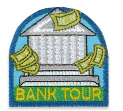 Girl Boy Cub BANK TOUR Visit money Teller Fun Patches Badges SCOUT GUIDE dollars | eBay